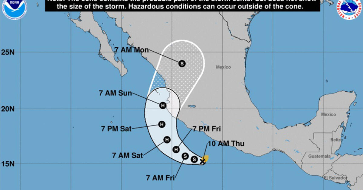 Se forma tormenta tropical Roslyn frente a costas de Guerrero